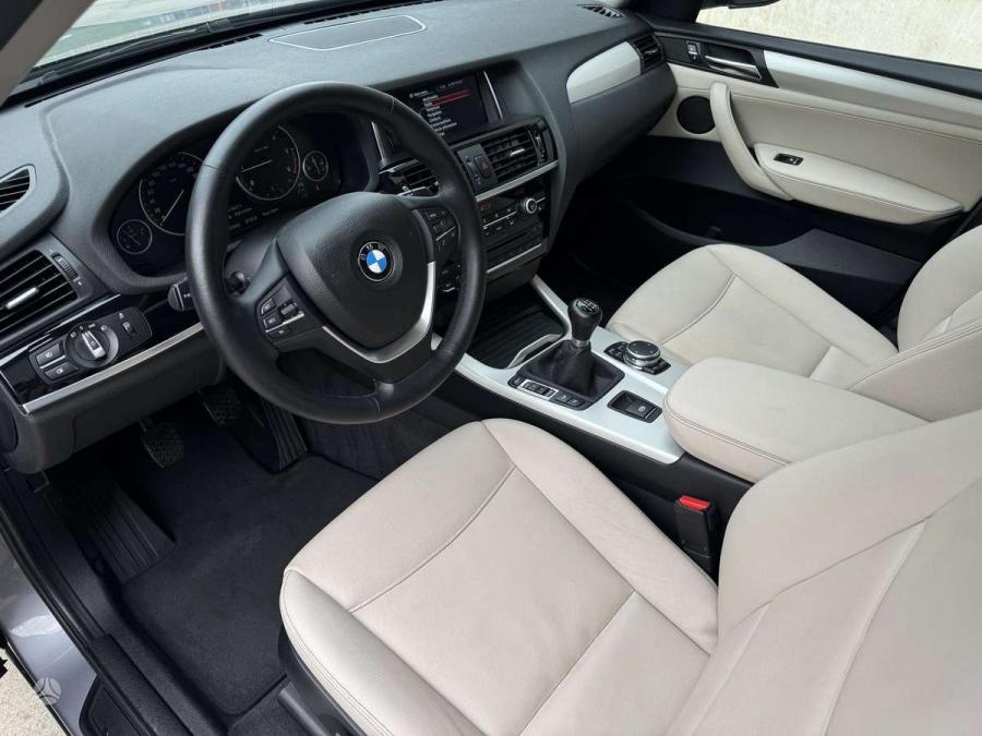 Pelēks BMW X3 2015 Alīta, ar dzinēja tilpumu 2.00 L un nobraukumu 222 tūkst. km par 11950 €, foto 8 vietnē AUTOMOTO.COM.LV