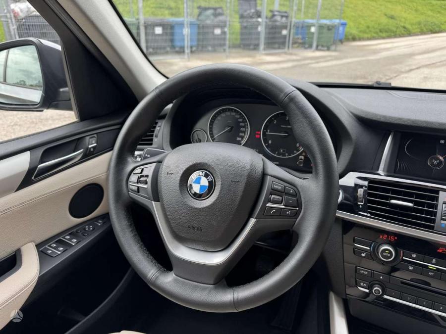 Pelēks BMW X3 2015 Alīta, ar dzinēja tilpumu 2.00 L un nobraukumu 222 tūkst. km par 11950 €, foto 13 vietnē AUTOMOTO.COM.LV