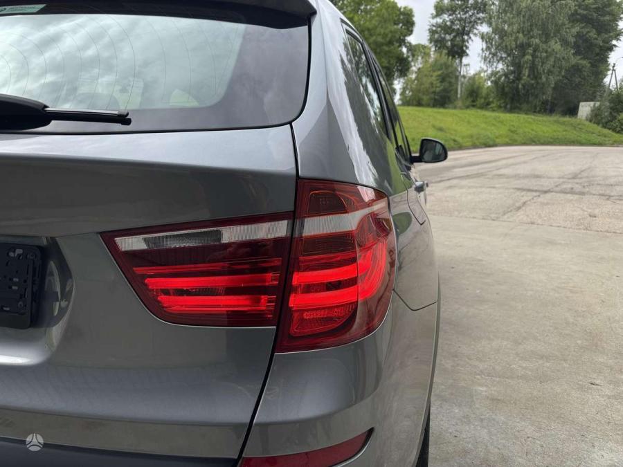 Pelēks BMW X3 2015 Alīta, ar dzinēja tilpumu 2.00 L un nobraukumu 222 tūkst. km par 11950 €, foto 26 vietnē AUTOMOTO.COM.LV
