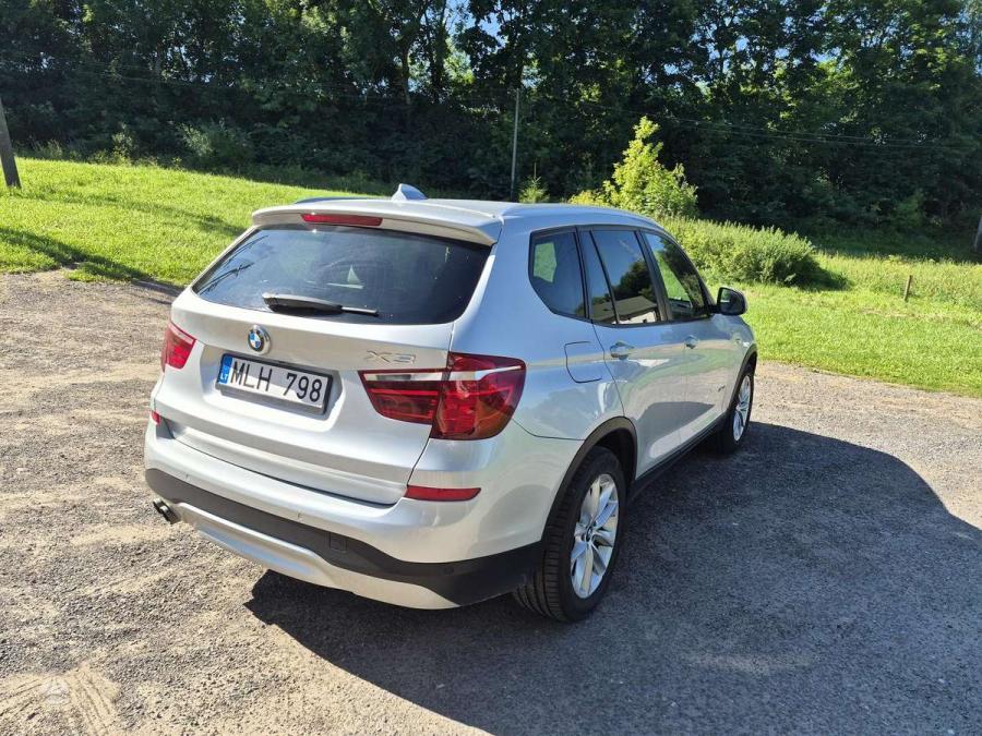Grey BMW X3 2015 in Vilnius, with an engine capacity of 2.00 L and mileage of 161 thousand km for 10750 €, photo 7 on AUTOMOTO.COM.LV