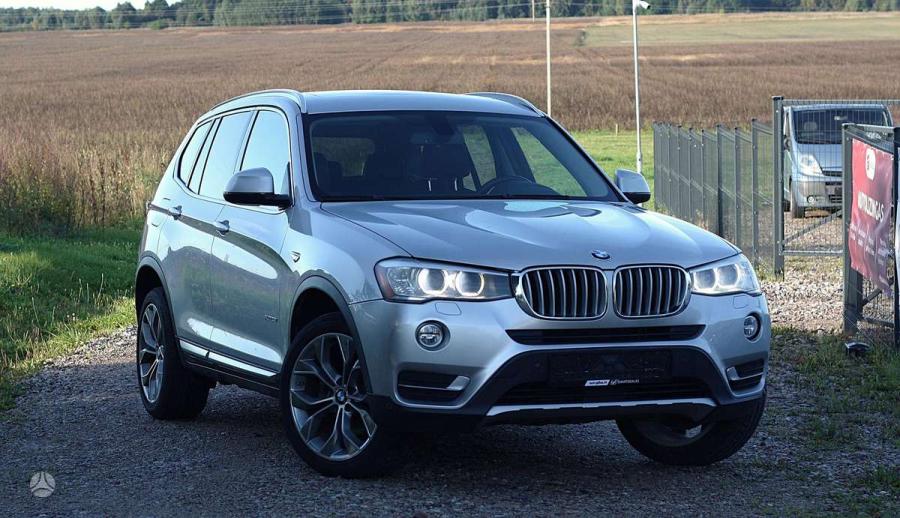 Grey BMW X3 2015 in Kretinga, with an engine capacity of 2.00 L and mileage of 213 thousand km for 12999 €, photo 1 on AUTOMOTO.COM.LV