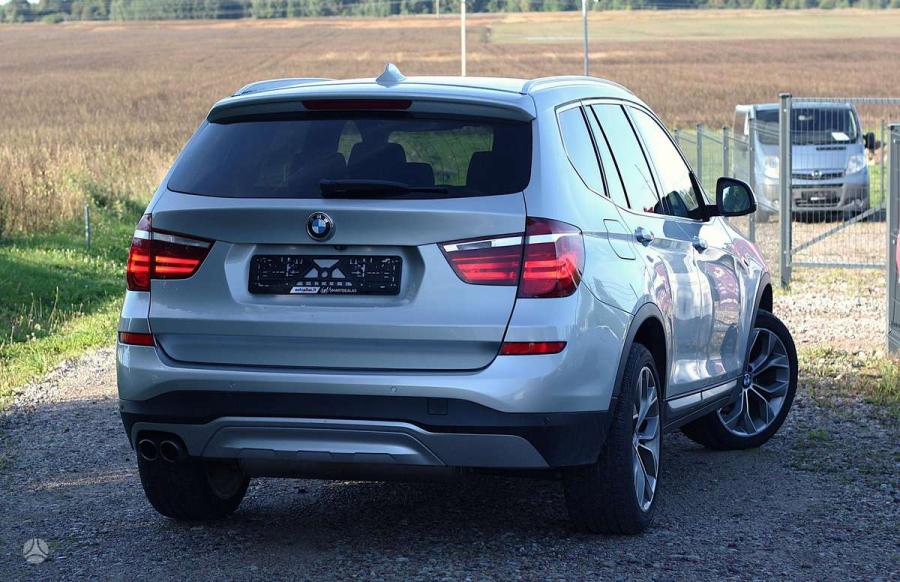 Grey BMW X3 2015 in Kretinga, with an engine capacity of 2.00 L and mileage of 213 thousand km for 12999 €, photo 12 on AUTOMOTO.COM.LV
