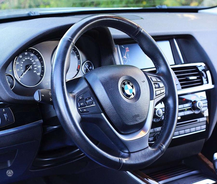 Grey BMW X3 2015 in Kretinga, with an engine capacity of 2.00 L and mileage of 213 thousand km for 12999 €, photo 23 on AUTOMOTO.COM.LV