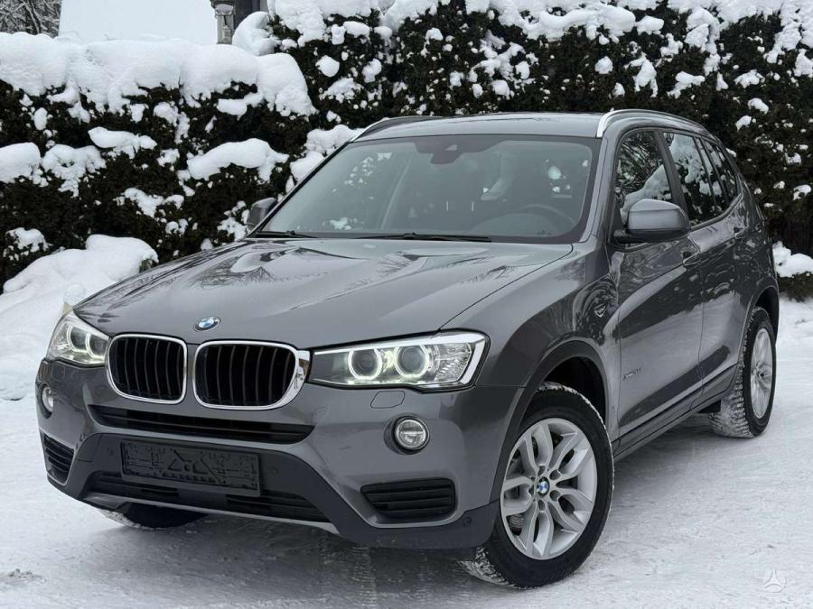 Grey BMW X3 2016 in Jonava, with an engine capacity of 2.00 L and mileage of 266 thousand km for 14650 €, photo 1 on AUTOMOTO.COM.LV