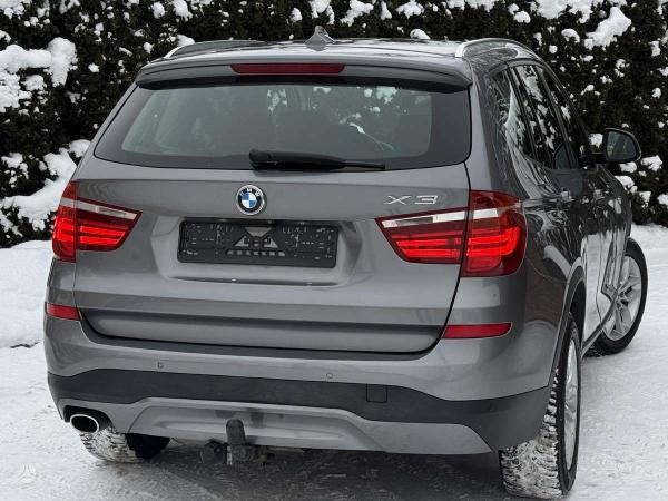 Grey BMW X3 2016 in Jonava, with an engine capacity of 2.00 L and mileage of 266 thousand km for 14650 €, photo 6 on AUTOMOTO.COM.LV