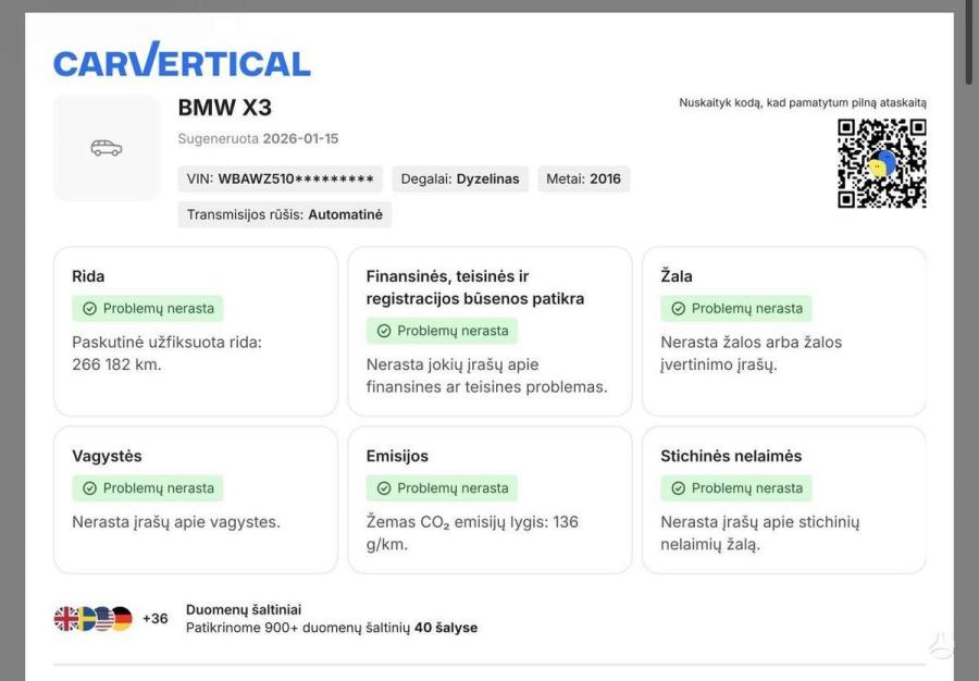 Grey BMW X3 2016 in Jonava, with an engine capacity of 2.00 L and mileage of 266 thousand km for 14650 €, photo 21 on AUTOMOTO.COM.LV
