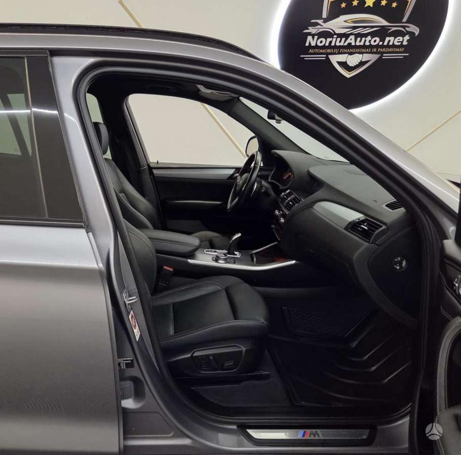 Pelēks BMW X3 2016 Marijampole, ar dzinēja tilpumu 2.99 L un nobraukumu 272 tūkst. km par 16450 €, foto 26 vietnē AUTOMOTO.COM.LV