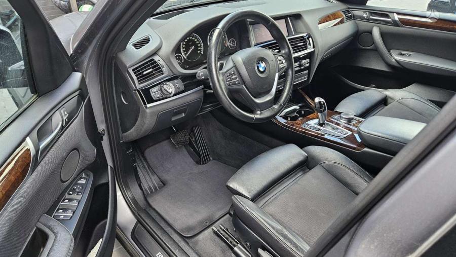 Grey BMW X3 2016 in Elektrenai, with an engine capacity of 2.00 L and mileage of 189 thousand km for 15800 €, photo 13 on AUTOMOTO.COM.LV