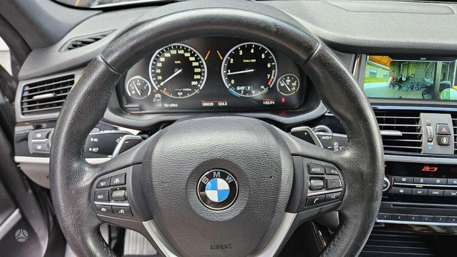 Grey BMW X3 2016 in Elektrenai, with an engine capacity of 2.00 L and mileage of 189 thousand km for 15800 €, photo 17 on AUTOMOTO.COM.LV