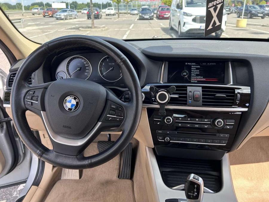 Pelēks BMW X3 2016 Viļņa, ar dzinēja tilpumu 2.00 L un nobraukumu 197 tūkst. km par 14300 €, foto 9 vietnē AUTOMOTO.COM.LV