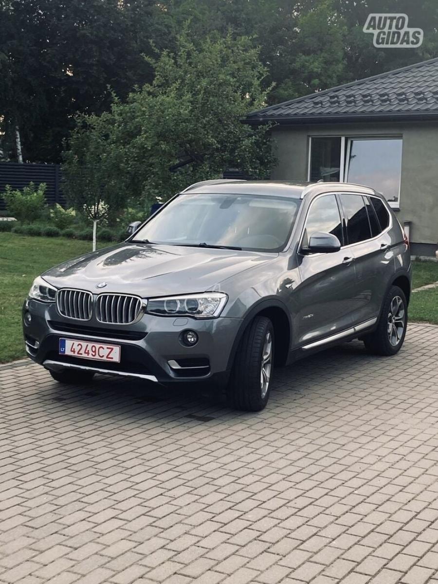 Grey BMW X3 2016 in Vilnius, with an engine capacity of 2.00 L and mileage of 231 thousand km for 13290 €, photo 4 on AUTOMOTO.COM.LV