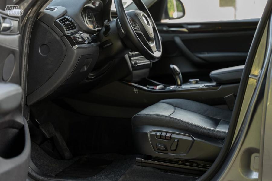 Grey BMW X3 2016 in Vilnius, with an engine capacity of 2.00 L and mileage of 231 thousand km for 13290 €, photo 15 on AUTOMOTO.COM.LV