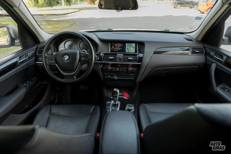 Grey BMW X3 2016 in Vilnius, with an engine capacity of 2.00 L and mileage of 231 thousand km for 13290 €, photo 19 on AUTOMOTO.COM.LV