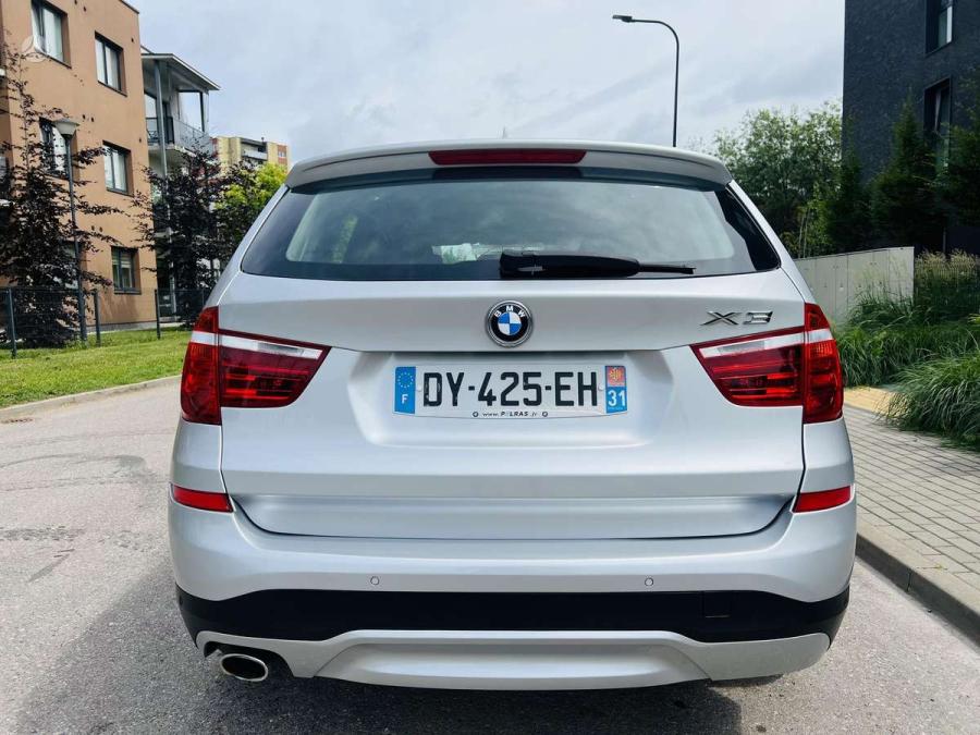 Pelēks BMW X3 2016 Kauņa, ar dzinēja tilpumu 2.00 L un nobraukumu 234 tūkst. km par 12800 €, foto 9 vietnē AUTOMOTO.COM.LV
