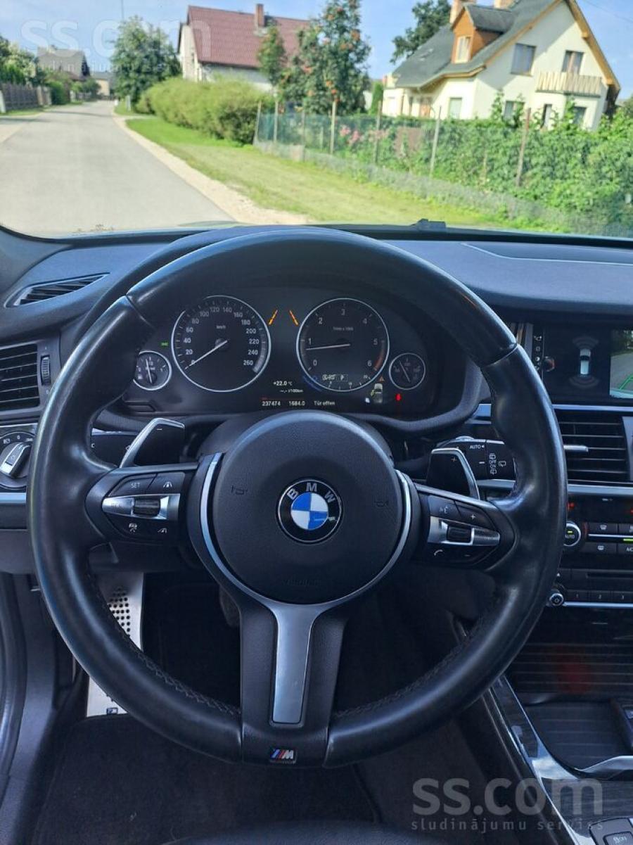 Grey BMW X3 2016 in Tukums, with an engine capacity of 3.00 L and mileage of 238 thousand km for 14900 €, photo 17 on AUTOMOTO.COM.LV