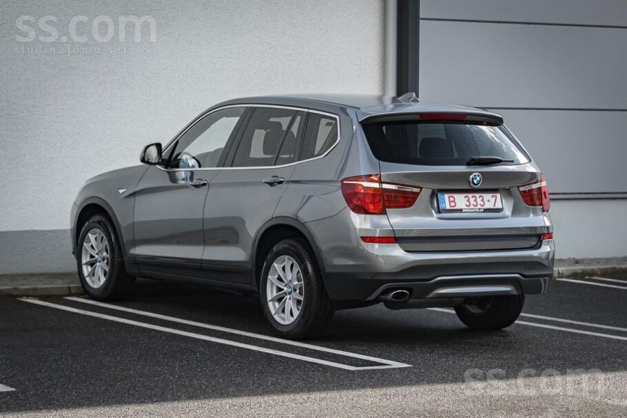 Grey BMW X3 2016 in Riga, with an engine capacity of 2.00 L and mileage of 94 thousand km for 16950 €, photo 7 on AUTOMOTO.COM.LV