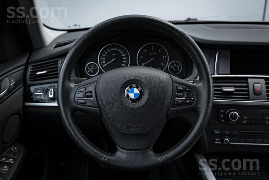 Grey BMW X3 2016 in Riga, with an engine capacity of 2.00 L and mileage of 94 thousand km for 16950 €, photo 17 on AUTOMOTO.COM.LV