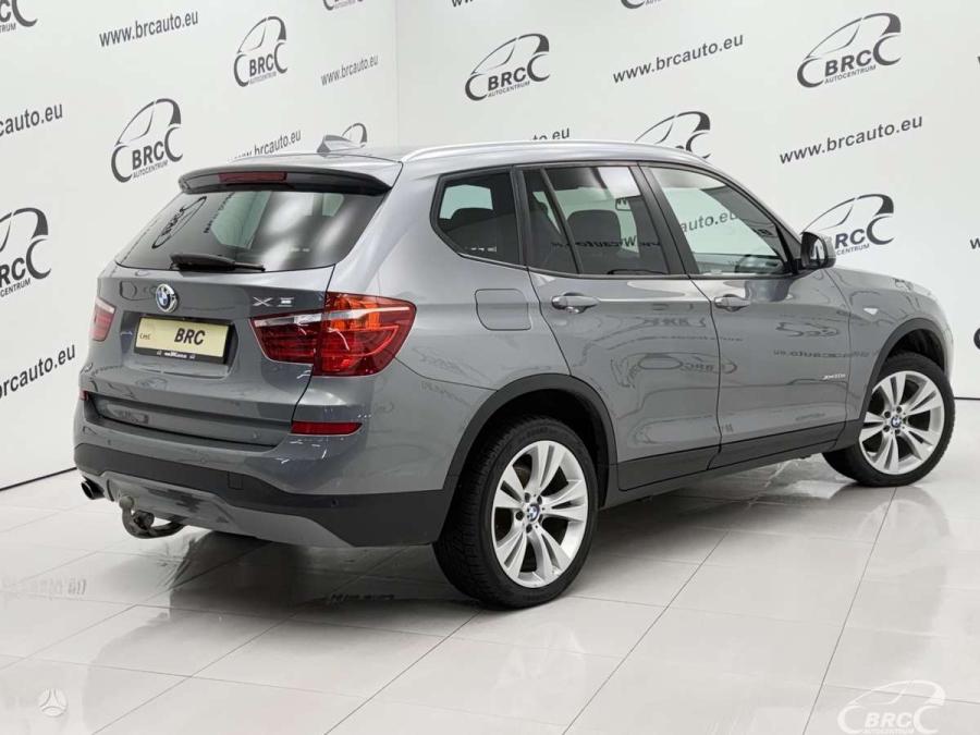 Pelēks BMW X3 2017 Viļņa, ar dzinēja tilpumu 2.00 L un nobraukumu 267 tūkst. km par 19500 €, foto 3 vietnē AUTOMOTO.COM.LV