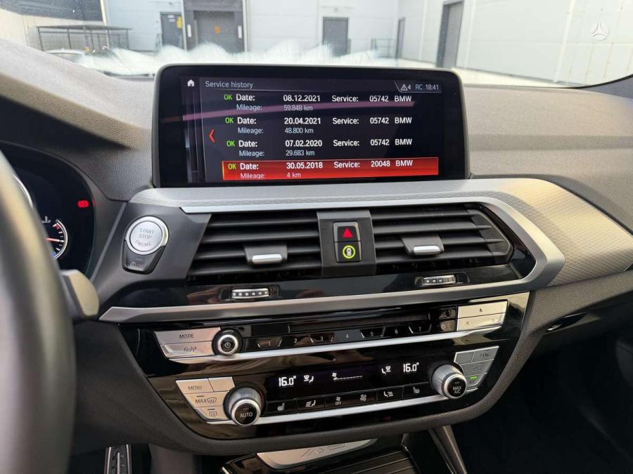 Серый БМВ Х3 2018 в Утена, объемом двигателя 2.00 л и пробегом 193 тыс. км за 24650 €, фото 24 на AUTOMOTO.COM.LV