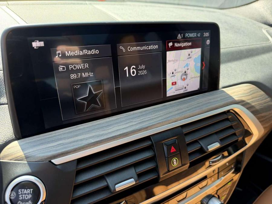Pelēks BMW X3 2019 Šauļi, ar dzinēja tilpumu 2.00 L un nobraukumu 194 tūkst. km par 22400 €, foto 13 vietnē AUTOMOTO.COM.LV