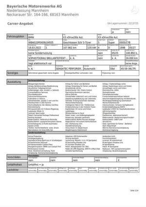 Серый БМВ Х3 2022 в Вильнюс, объемом двигателя 2.00 л и пробегом 108 тыс. км за 39444 €, фото 29 на AUTOMOTO.COM.LV