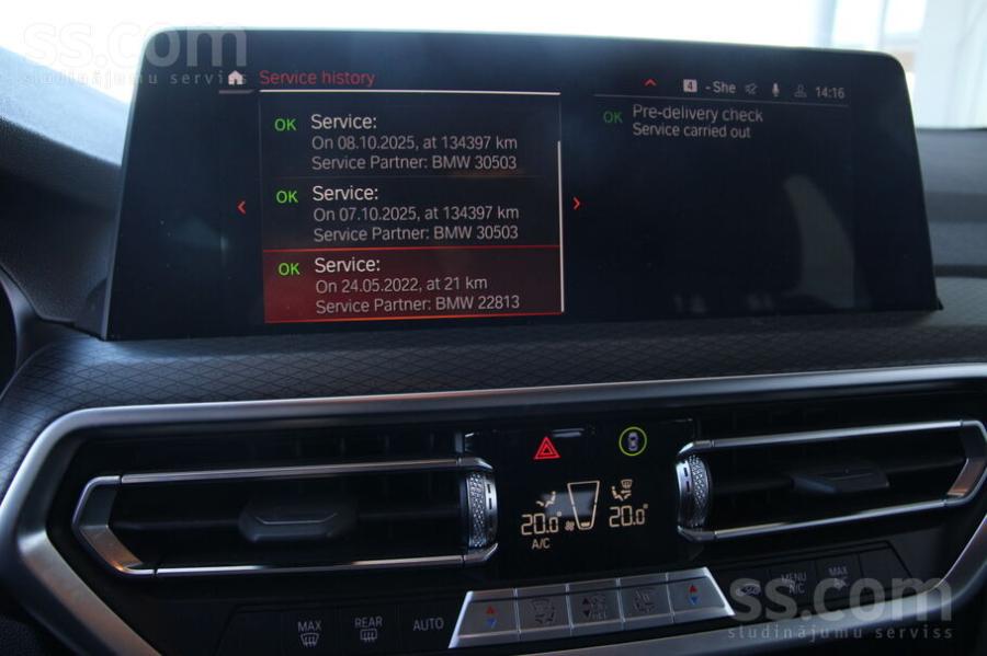 Grey BMW X3 2022 in Riga, with an engine capacity of 3.00 L and mileage of 136 thousand km for 30999 €, photo 20 on AUTOMOTO.COM.LV