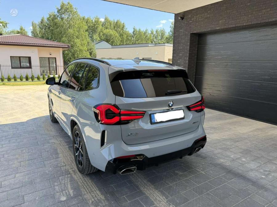 Grey BMW X3 2022 in Vilnius, with an engine capacity of 2.00 L and mileage of 63 thousand km for 37900 €, photo 7 on AUTOMOTO.COM.LV