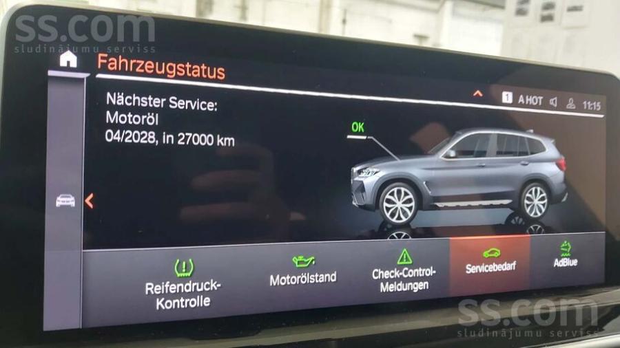 Серый БМВ Х3 2022 в Рига, объемом двигателя 3.00 л и пробегом 170 тыс. км за 29500 €, фото 9 на AUTOMOTO.COM.LV