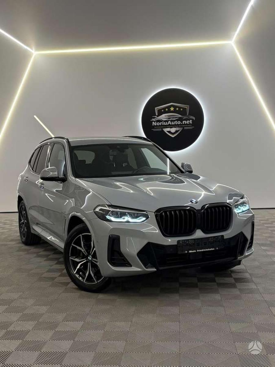 Pelēks BMW X3 2023 Marijampole, ar dzinēja tilpumu 2.00 L un nobraukumu 209 tūkst. km par 31450 €, foto 1 vietnē AUTOMOTO.COM.LV
