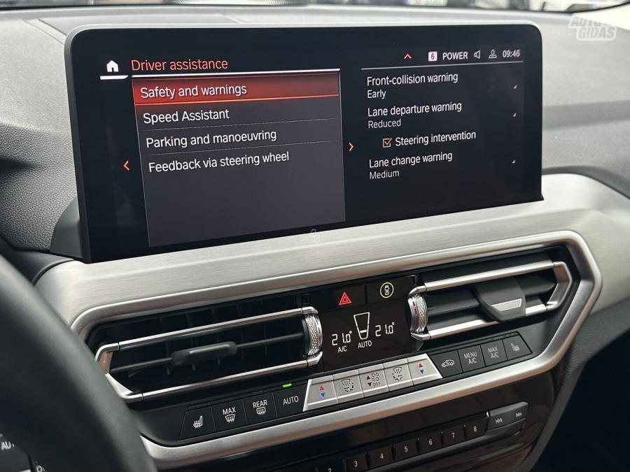 Grey BMW X3 2023 in Kaunas, with an engine capacity of 2.00 L and mileage of 120 thousand km for 34771 €, photo 31 on AUTOMOTO.COM.LV