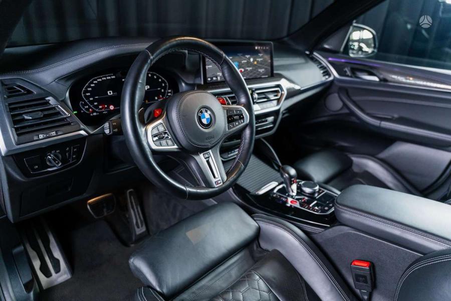 Black BMW x3-m 2022 in Vilnius, with an engine capacity of 2.99 L and mileage of 35 thousand km for 45000 €, photo 20 on AUTOMOTO.COM.LV
