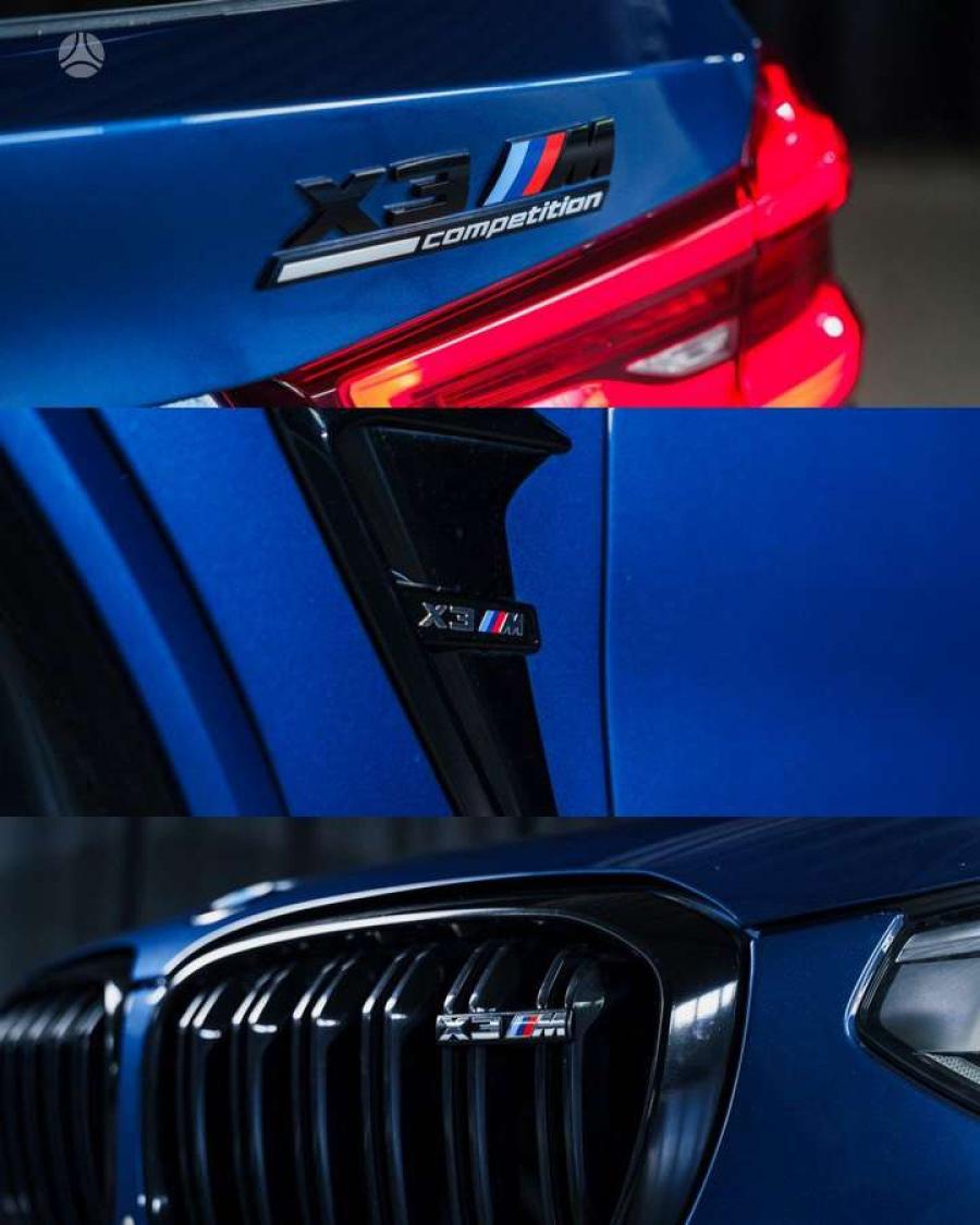 Blue BMW x3-m 2020 in Vilnius, with an engine capacity of 2.99 L and mileage of 65 thousand km for 44999 €, photo 13 on AUTOMOTO.COM.LV