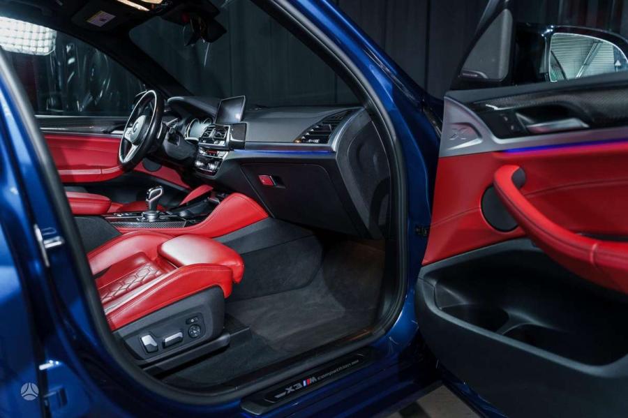 Blue BMW x3-m 2020 in Vilnius, with an engine capacity of 2.99 L and mileage of 65 thousand km for 44999 €, photo 31 on AUTOMOTO.COM.LV