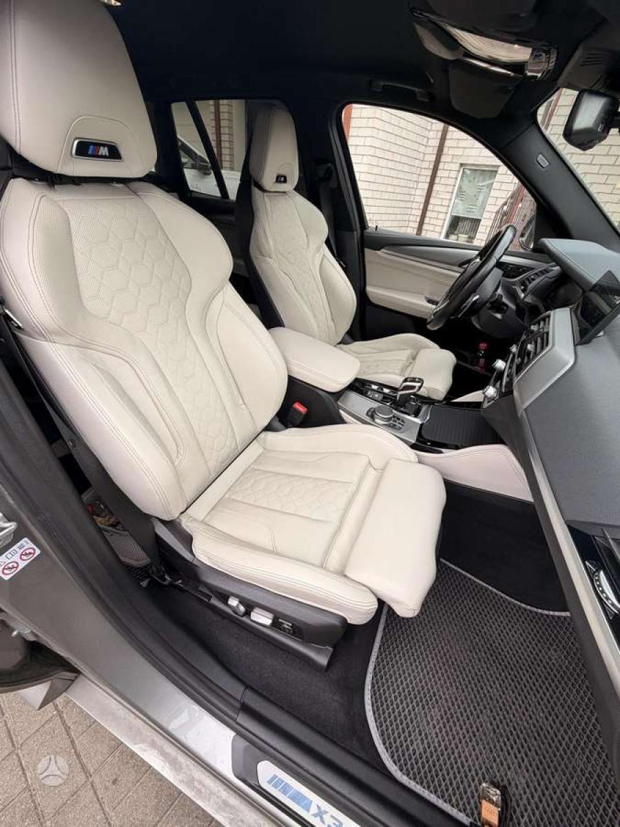 Pelēks BMW x3-m 2021 Viļņa, ar dzinēja tilpumu 2.90 L un nobraukumu 51 tūkst. km par 45000 €, foto 9 vietnē AUTOMOTO.COM.LV