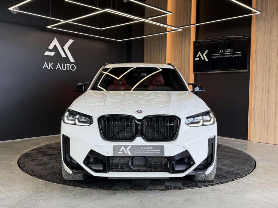 White BMW x3-m 2021 in Kaunas, with an engine capacity of 2.99 L and mileage of 70 thousand km for 44990 €, photo 5 on AUTOMOTO.COM.LV
