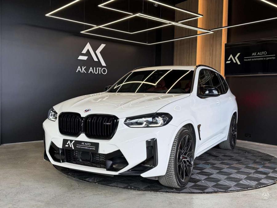 White BMW x3-m 2021 in Kaunas, with an engine capacity of 2.99 L and mileage of 70 thousand km for 44990 €, photo 6 on AUTOMOTO.COM.LV