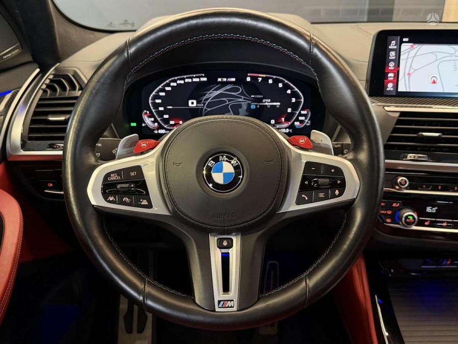 White BMW x3-m 2021 in Kaunas, with an engine capacity of 2.99 L and mileage of 70 thousand km for 44990 €, photo 18 on AUTOMOTO.COM.LV