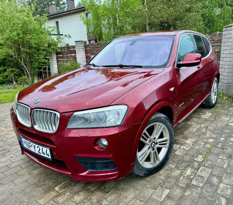 Red BMW X3 2011 in Vilnius, with an engine capacity of 3.00 L and mileage of 178 thousand km for 5900 €, photo 16 on AUTOMOTO.COM.LV