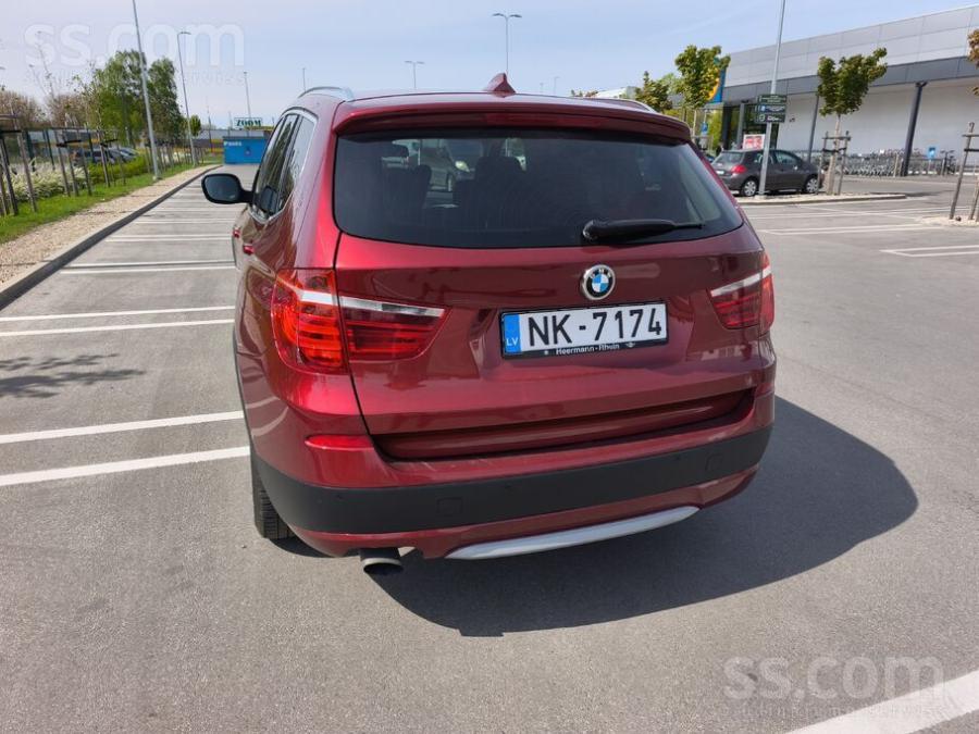 Red BMW X3 2012 in Riga, with an engine capacity of 2.00 L and mileage of 163 thousand km for 15200 €, photo 4 on AUTOMOTO.COM.LV