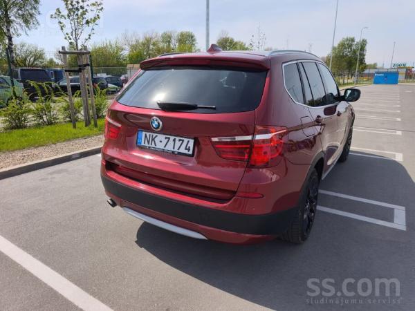 Red BMW X3 2012 in Riga, with an engine capacity of 2.00 L and mileage of 163 thousand km for 15200 €, photo 4 on AUTOMOTO.COM.LV