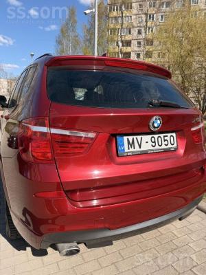 Red BMW X3 2012 in Riga, with an engine capacity of 2.00 L and mileage of 235 thousand km for 11800 €, photo 6 on AUTOMOTO.COM.LV