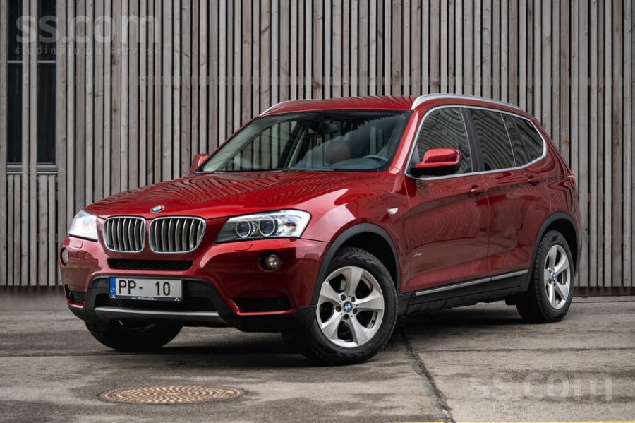 Red BMW X3 2013 in Riga, with an engine capacity of 2.00 L and mileage of 197 thousand km for 12300 €, photo 4 on AUTOMOTO.COM.LV