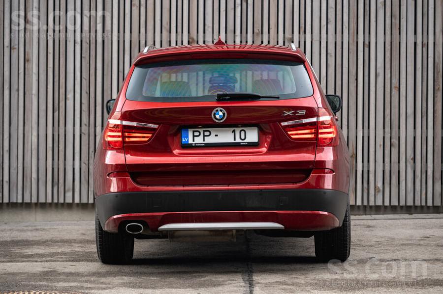 Red BMW X3 2013 in Riga, with an engine capacity of 2.00 L and mileage of 197 thousand km for 12300 €, photo 7 on AUTOMOTO.COM.LV