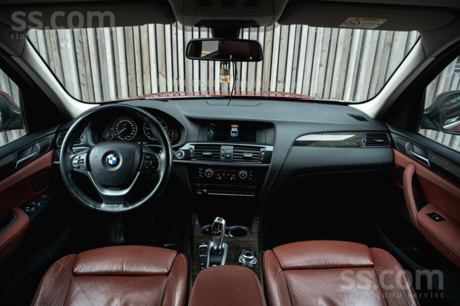 Red BMW X3 2013 in Riga, with an engine capacity of 2.00 L and mileage of 197 thousand km for 12300 €, photo 9 on AUTOMOTO.COM.LV