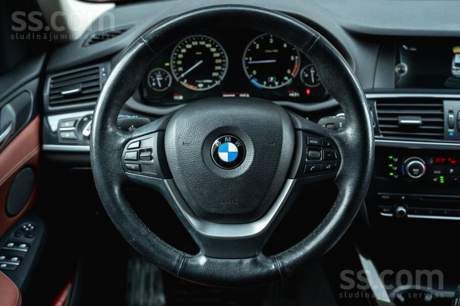 Red BMW X3 2013 in Riga, with an engine capacity of 2.00 L and mileage of 197 thousand km for 12300 €, photo 11 on AUTOMOTO.COM.LV