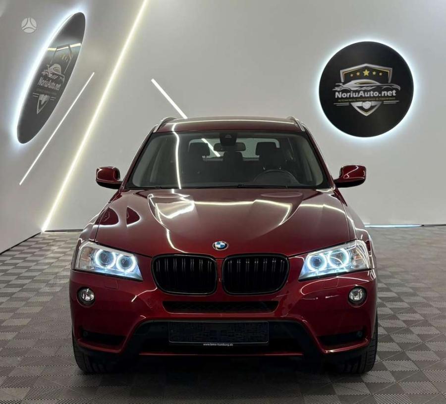 Red BMW X3 2013 in Marijampole, with an engine capacity of 2.99 L and mileage of 303 thousand km for 10450 €, photo 7 on AUTOMOTO.COM.LV