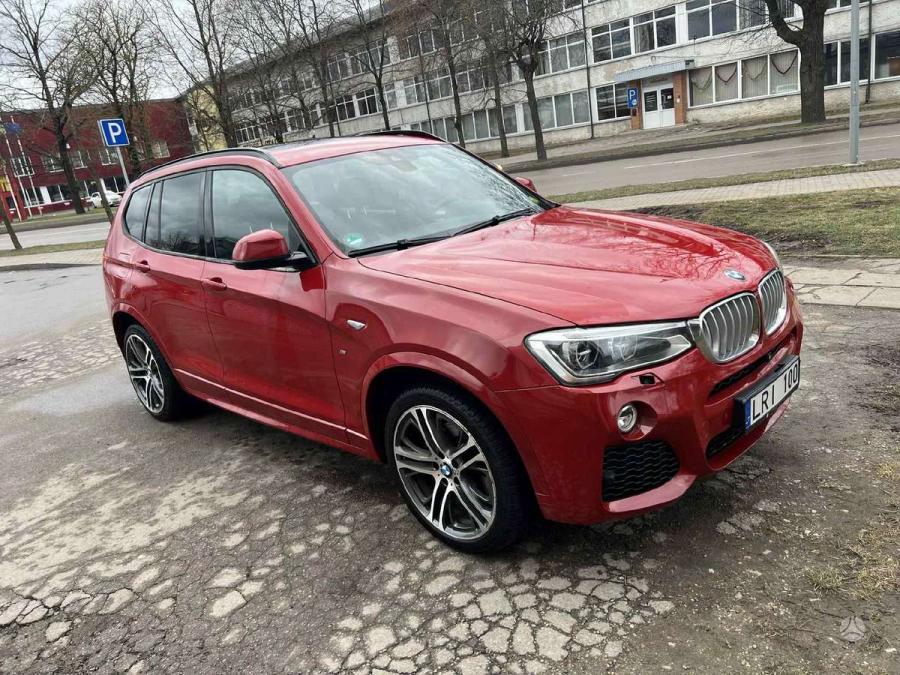 Sarkans BMW X3 2015 Šauļi, ar dzinēja tilpumu 2.99 L un nobraukumu 289 tūkst. km par 17000 €, foto 1 vietnē AUTOMOTO.COM.LV