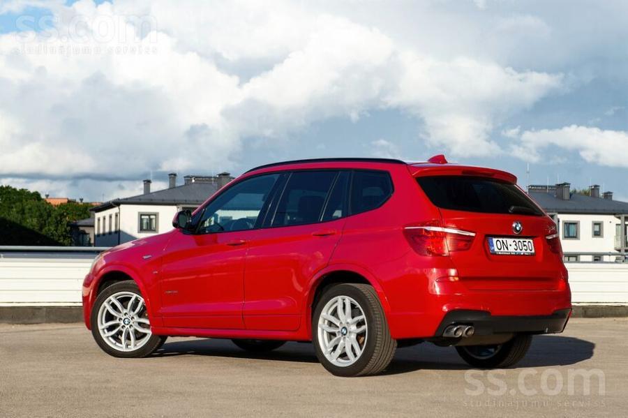 Sarkans BMW X3 2015 Jūrmala, ar dzinēja tilpumu 3.00 L un nobraukumu 139 tūkst. km par 16900 €, foto 5 vietnē AUTOMOTO.COM.LV