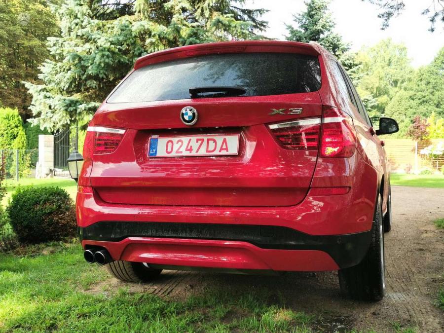 Red BMW X3 2017 in Siauliai, with an engine capacity of 2.00 L and mileage of 138 thousand km for 11999 €, photo 31 on AUTOMOTO.COM.LV