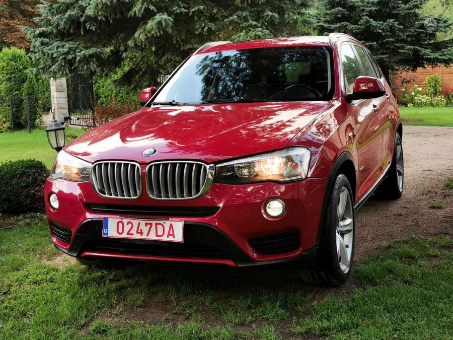 Red BMW X3 2017 in Siauliai, with an engine capacity of 2.00 L and mileage of 138 thousand km for 11999 €, photo 34 on AUTOMOTO.COM.LV